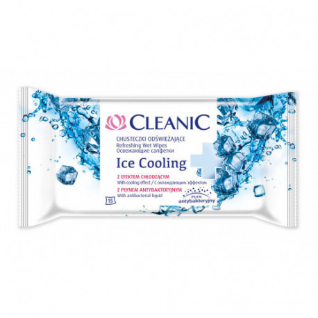 Cleanic Ice Cooling Wet Wipes 15pcs