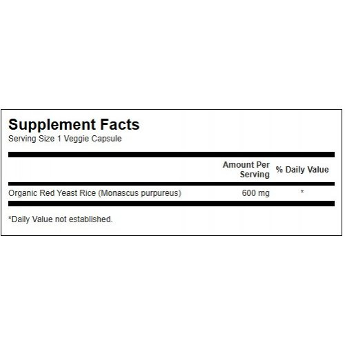 SWANSON Red Yeast Rice Cardiovascular Health 60 caps.
