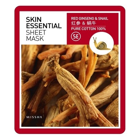 Missha Skin Essential Sheet Mask (Ginseng&Snail) 23g